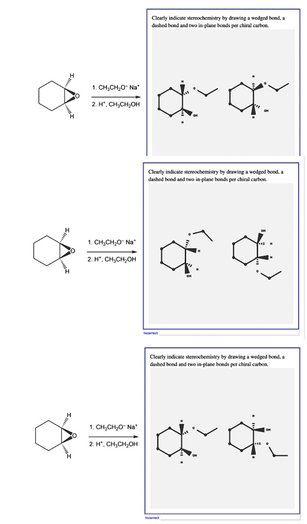 1. CH3CH2O^- Na^+ 2. H^+, CH3CH2OH 1. CH3CH2O^- Na^+ 2. H^+, CH3CH2OH 1 ...