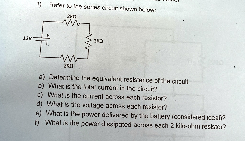 12V 1) Refer to the series circuit shown below: + 2?? 2?? 2?? a ...