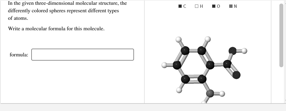 in the given three dimensional molecular structure the differently ...