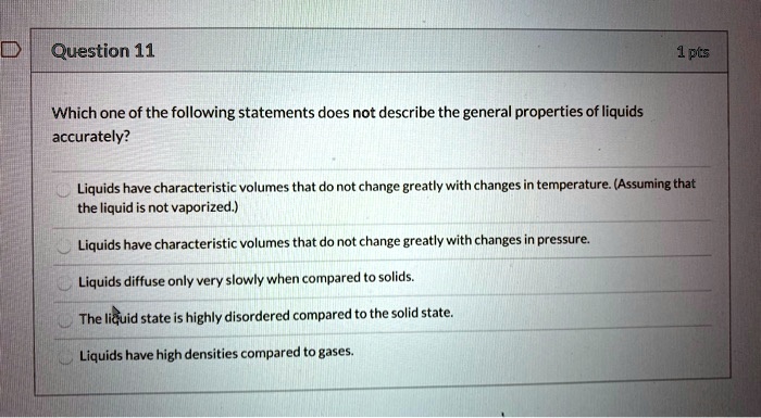 SOLVED:Question 11 PGs Which one of the following statements does not describe the general ...