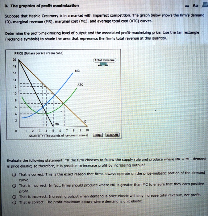 Solved 3 The Graphics Of Profit Maximization Suppose That Mashd
