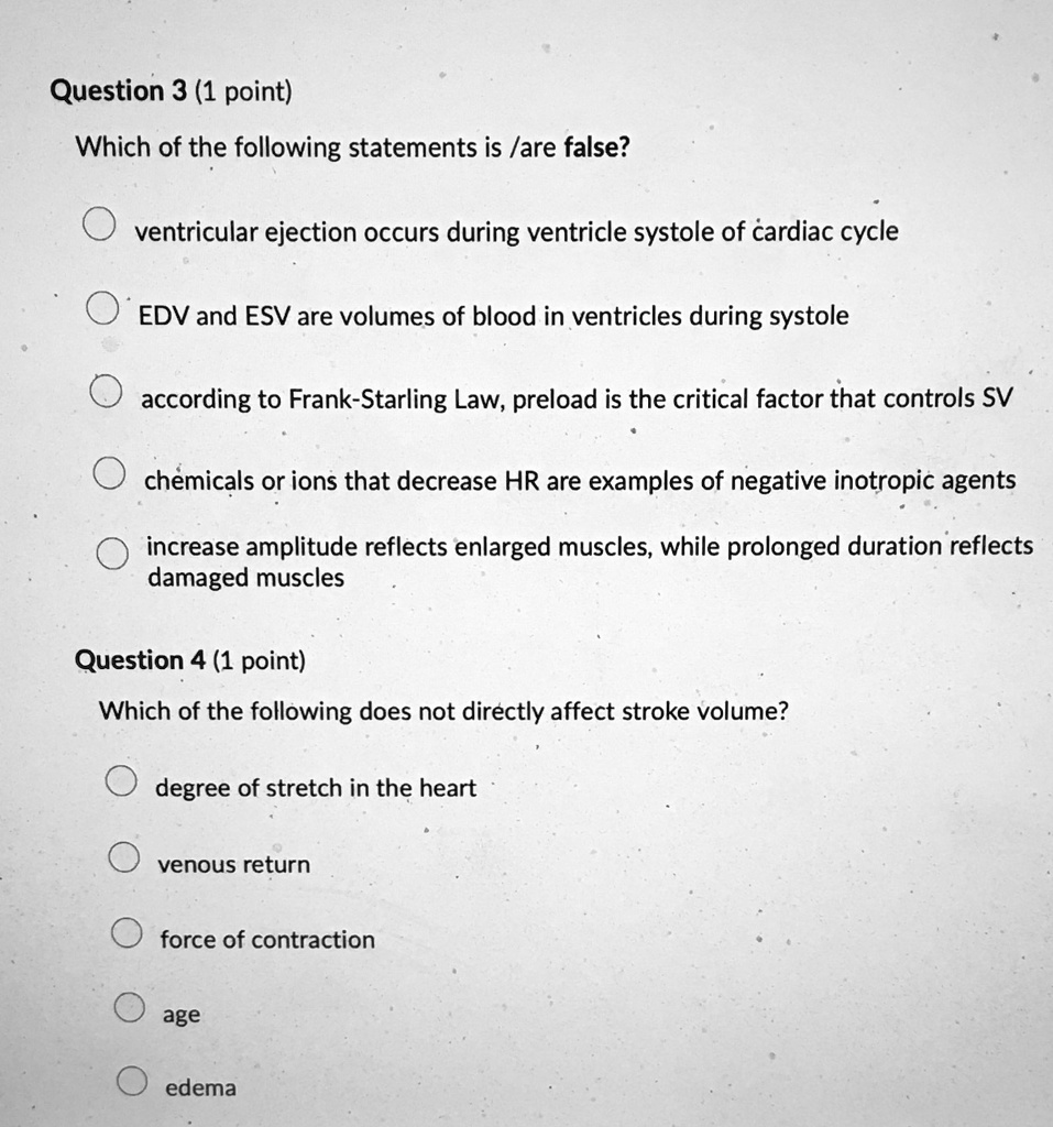SOLVED: Question 3 (1 point) Which of the following statements is/are ...