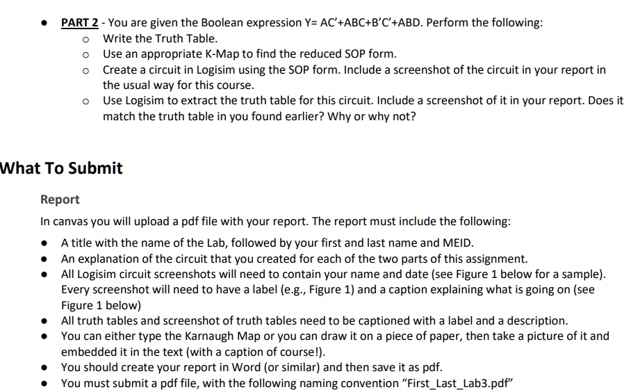 SOLVED: Texts: PART 2 - You are given the Boolean expression Y = AC ...