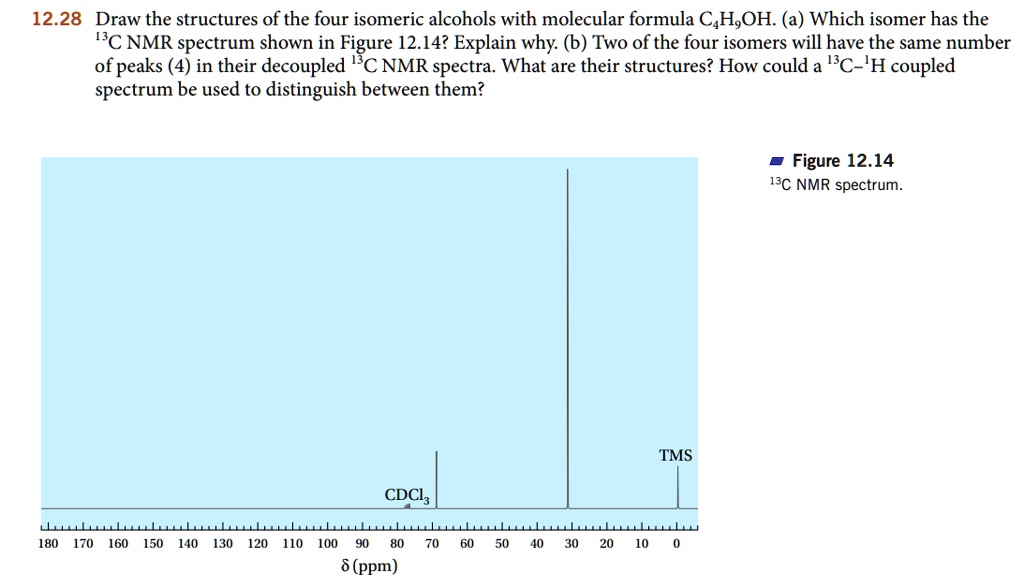 12.28 Draw the structures of the four isomeric alcohols with molecular ...