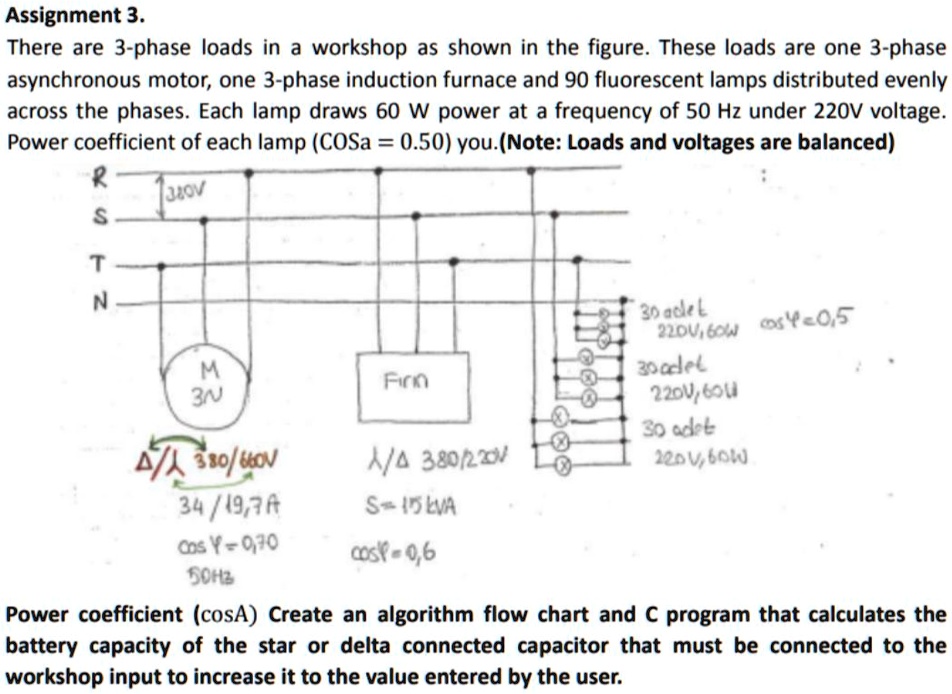 assignment 3 there are 3 phase loads in a workshop as shown in the ...