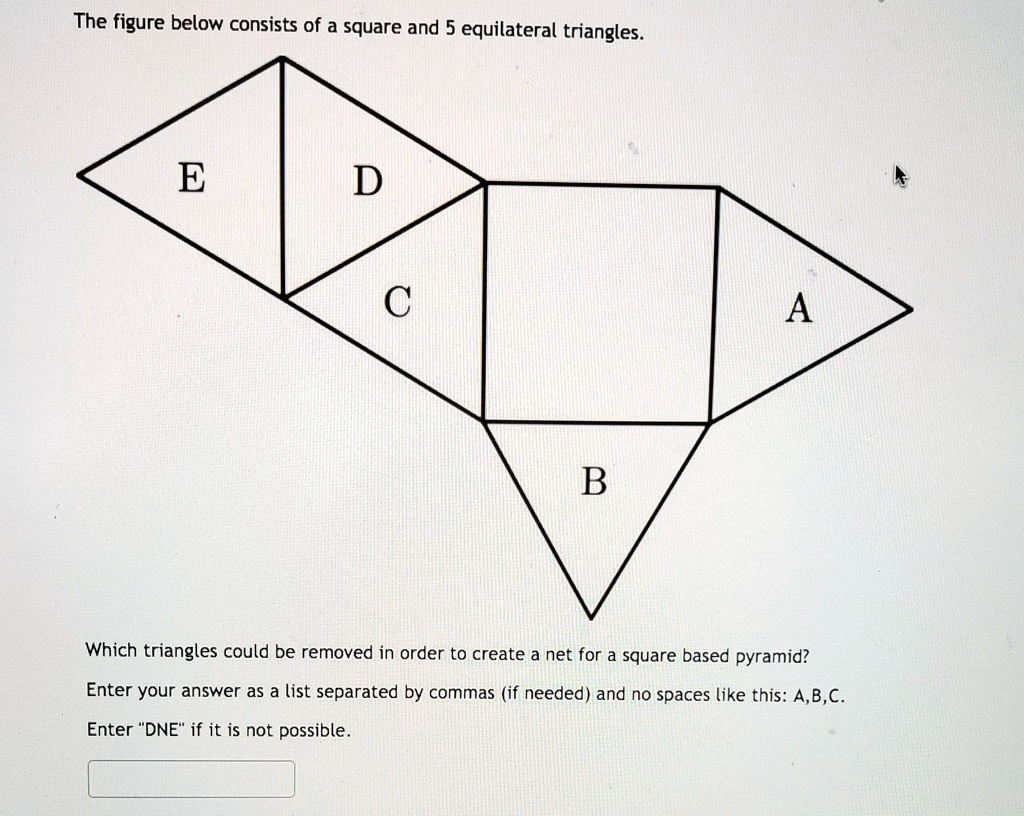 SOLVED: The figure below consists of a square and 5 equilateral ...