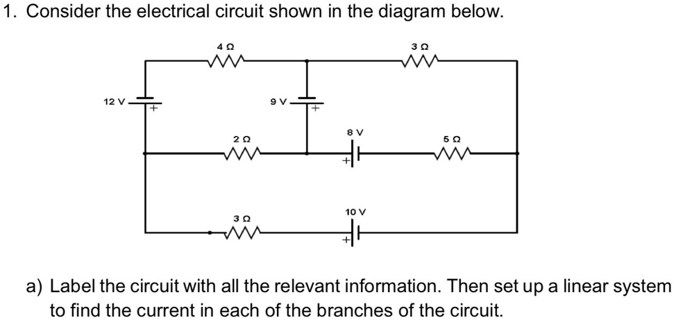 1. Consider the electrical circuit shown in the diagram below 40 3 W a ...