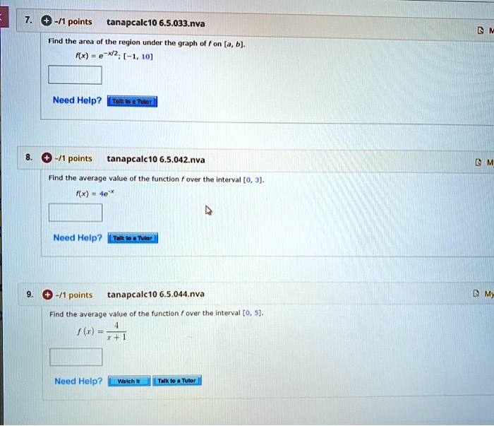 points tanapcalc10 65033nva find thc jrea the region under the graph of fon a b x 1 10 need help ...
