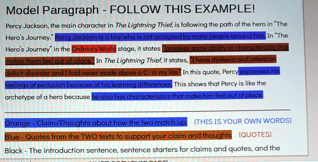 heros journey model paragraph follow this examplei percy jackson the ...