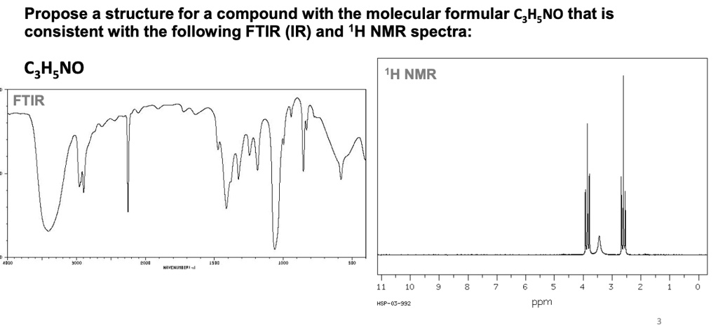 propose a structure for a compound with the molecular formula chno that ...