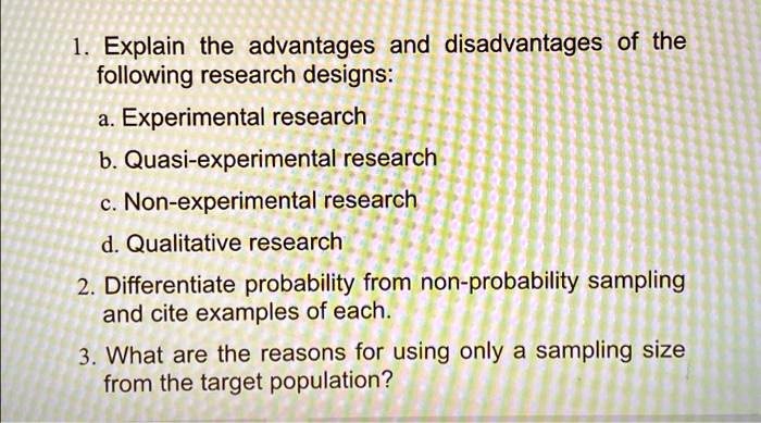 Advantages Of Quasi Experimental Research Quasi Experimental Design: