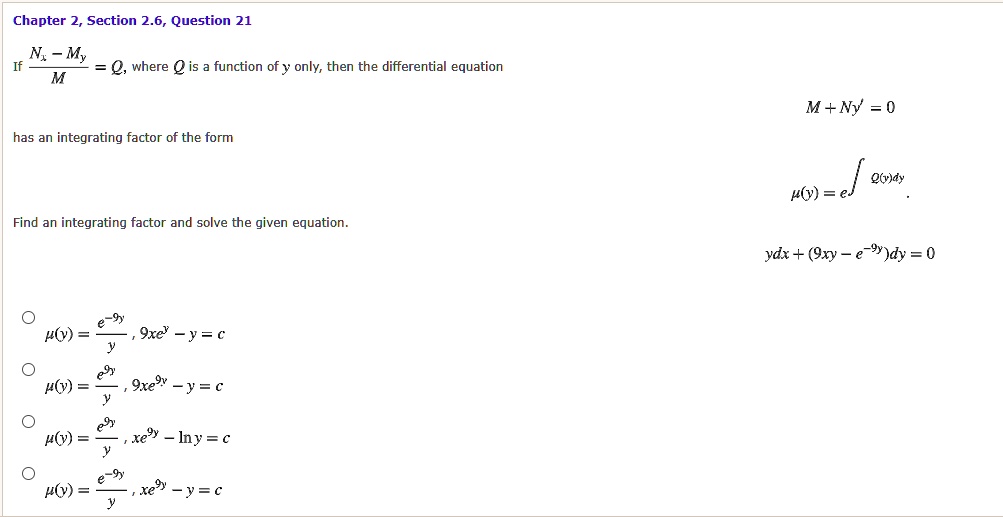 SOLVED:Chapter 2, Section 2.6 Question 21 N, - My where Q is function ...