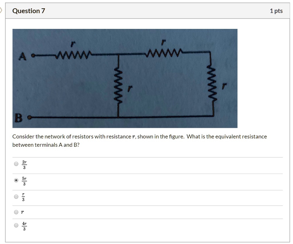 SOLVED: Consider the network of resistors with resistance r, shown in ...