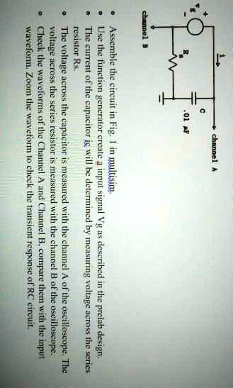 SOLVED: Resistor Rs. Assemble the circuit in Fig. 1 in Multisim ...