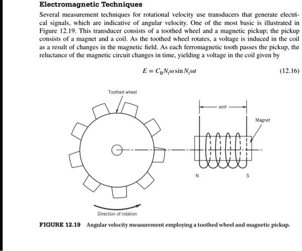 SOLVED: Electromagnetic Techniques Several measurement techniques for ...