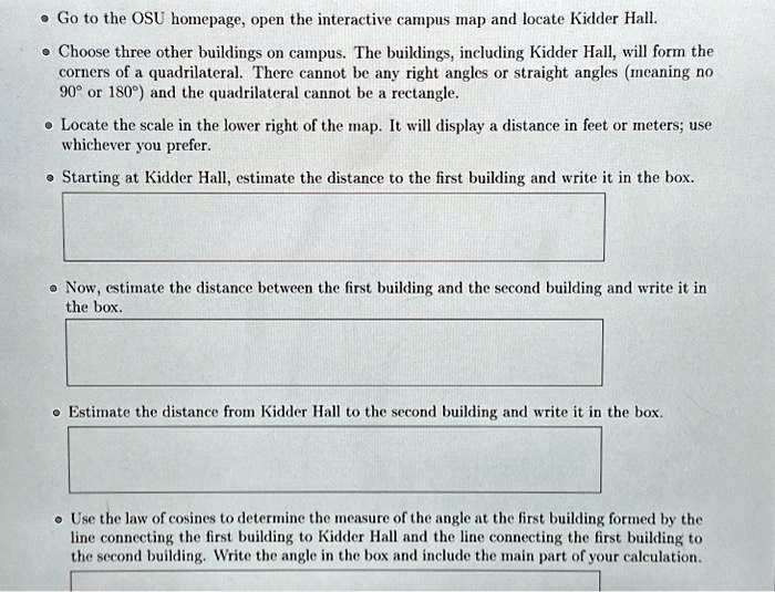 Go to the OSU homepage, open the interactive campus map and locate ...