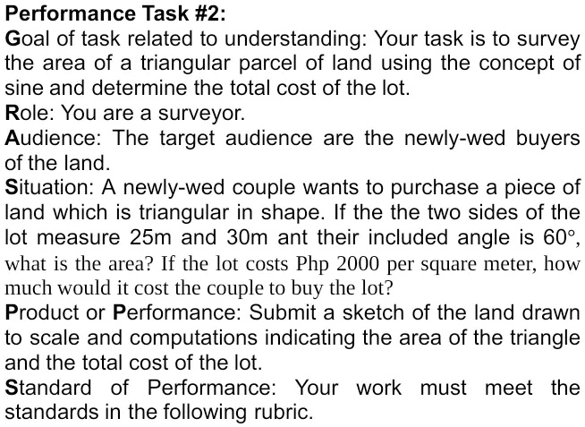 SOLVED: Performance Task #2: Goal of task related to understanding: Your task is to survey the ...