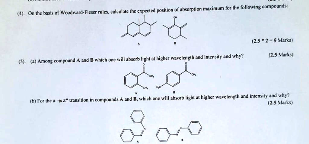 SOLVED: 4) On the basis of Woodward-Fieser rules, calculate the ...