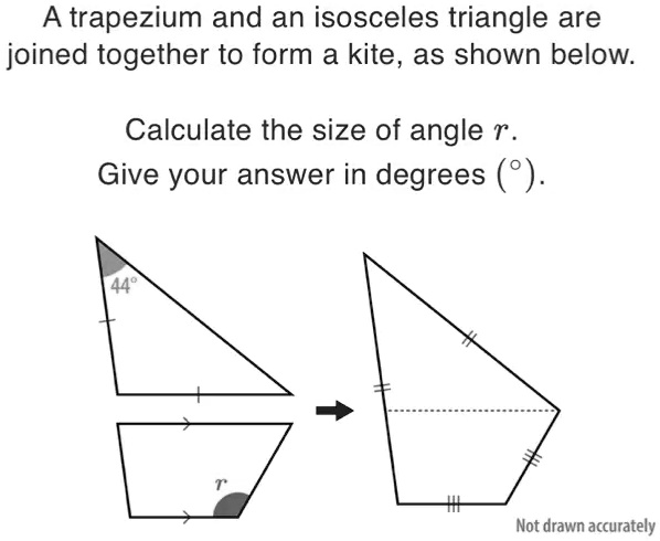 SOLVED: A trapezium and an isosceles triangle are joined together to ...