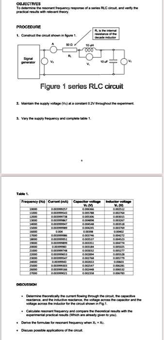 SOLVED: Texts: OBJECTIVES Practical results with relevant theory PROCEDURE I. Construct the ...
