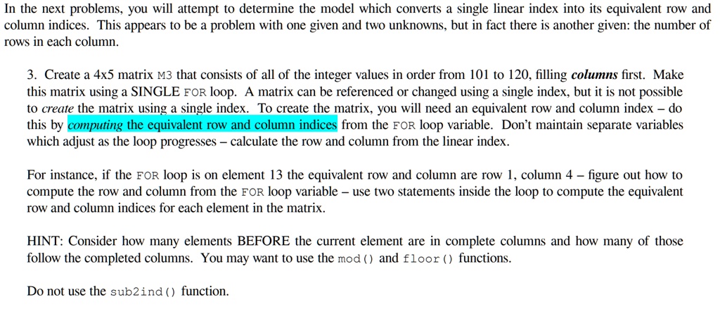 In MATLAB In the next problems, you will attempt to determine the model ...