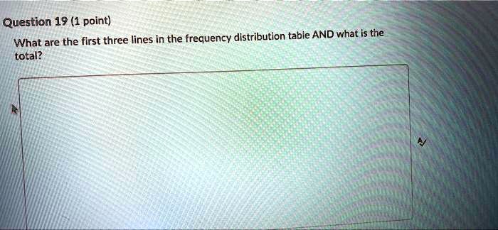 SOLVED: Question 19 (1 point) What are the first three lines in the ... SOLVED: Question 19 (1 point) What are the first three lines in the ...