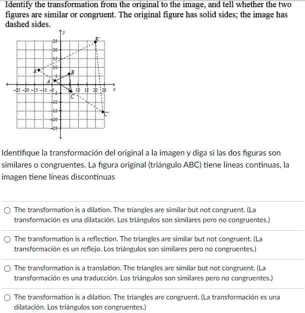 Identify the transformation from the original to the image, and tell ...