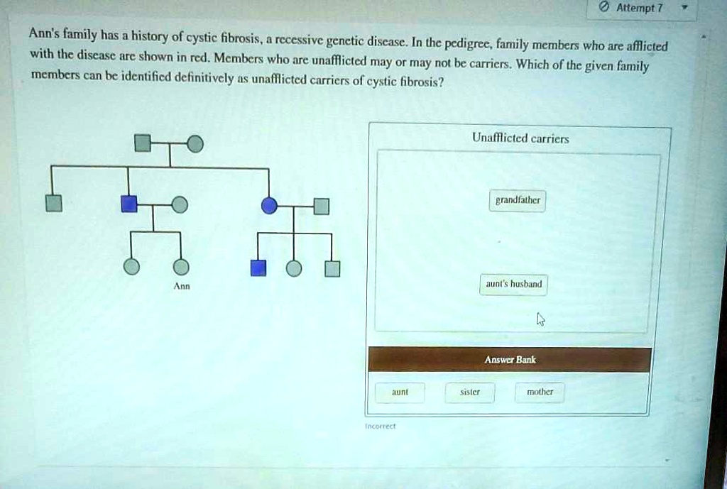 Cystic Fibrosis Family Pedigree