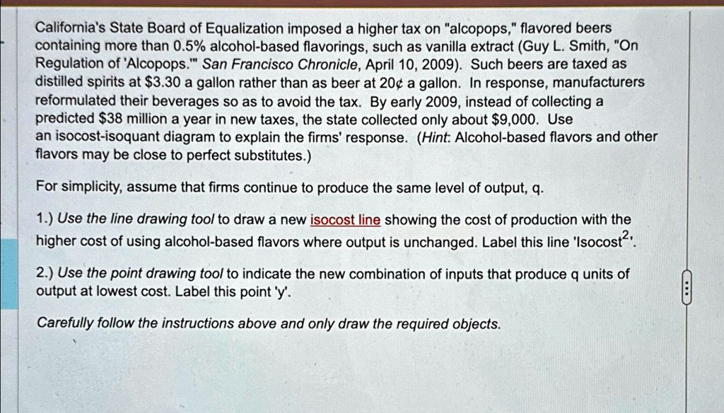 SOLVED: California's State Board of Equalization imposed a higher tax ...