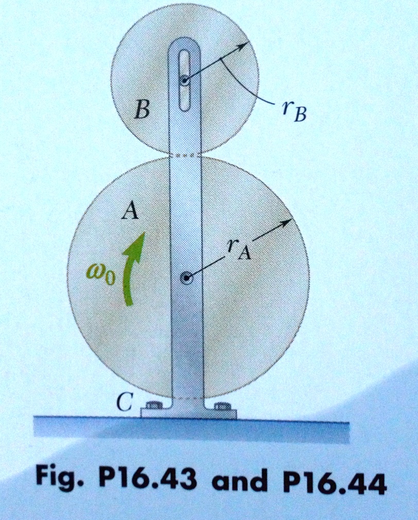 SOLVED: 16.43: Disk A has a mass (Ma) which equals 4 kg, a radius (Ra) which equals 300 mm, and ...