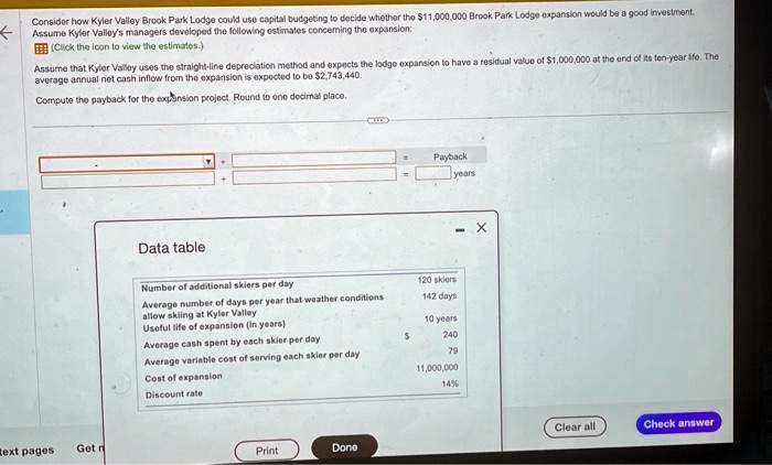 [GET ANSWER] ? Consider how Kyler Valley Brook Park Lodge could use ...