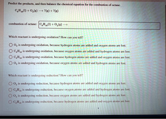 SOLVED: Predict thc products, and then balance the chemical equation ...