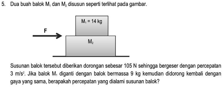 SOLVED: Mohon di bantu yah kakak kakak Dua buah balok M; dan Mz disusun ... SOLVED: Mohon di bantu yah kakak kakak Dua buah balok M; dan Mz disusun ...