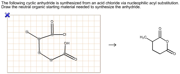 SOLVED: 'The following cyclic anhydride is synthesized from an acid ...
