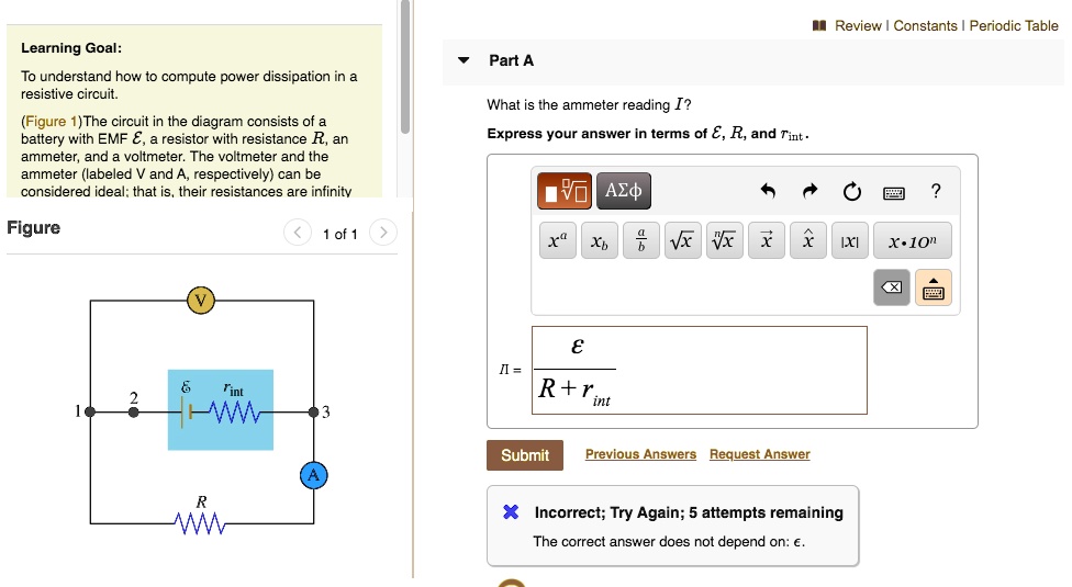 SOLVED: Review Constants Periodic Table Learning Goal: Part A To understand how to compute power ...