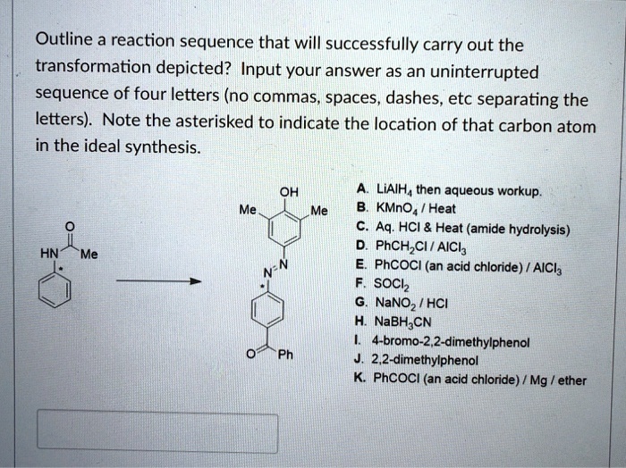 Outline a reaction sequence that will successfully carry out the ...