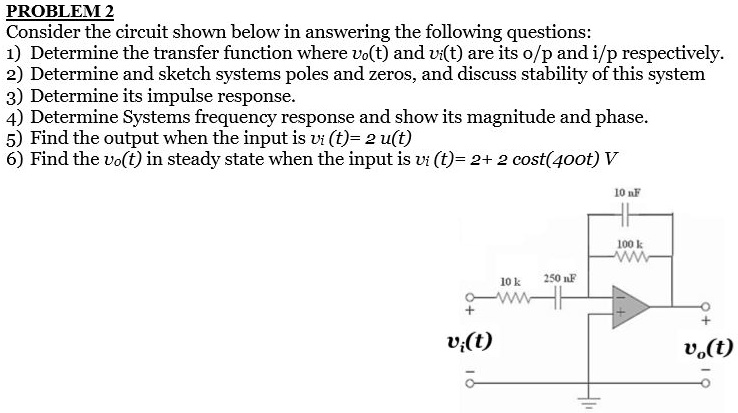 problem2 consider the circuit shown below in answering the following questions 1 determine the ...