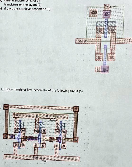 or W, L for all transistors on the layout (2) ) draw transistor level ...