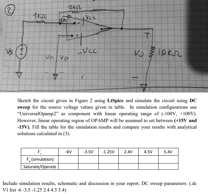 2K2 (2) 1K? Vec 4- + Vs VCC Vo lokr Un Vp / Sketch the circuit given in ...