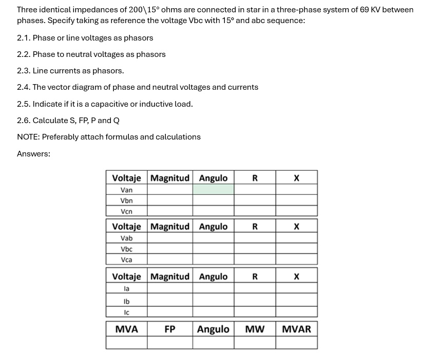 Three identical impedances of 200/15 ohms are connected in star in a ...