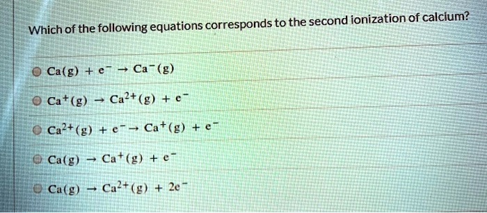 SOLVED: Which of the following equations corresponds to the second ...