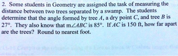 SOLVED: Some students in Geometry are assigned the task of measuring ...