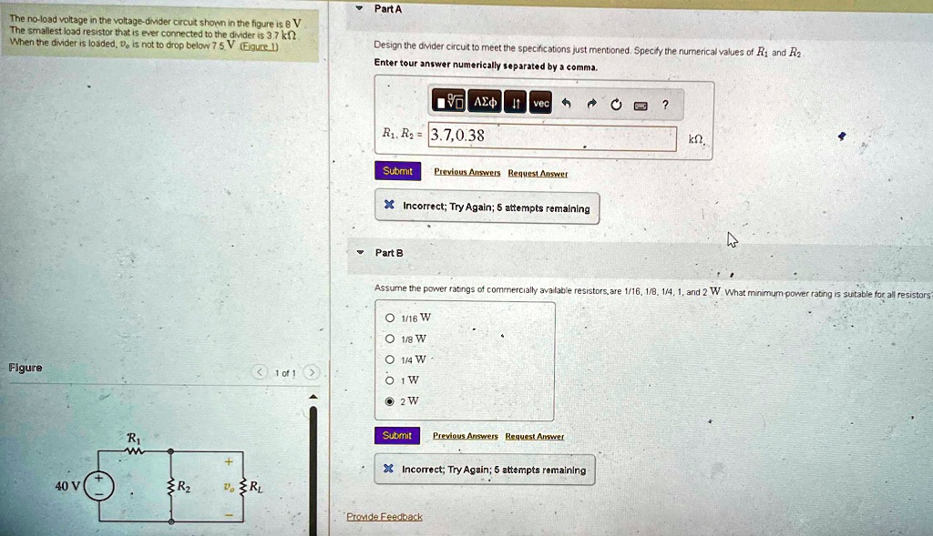 SOLVED: Texts: The no-load voltage in the voltage-divider circuit shown ...