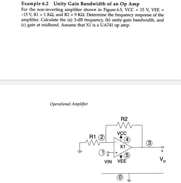 Example 6.2 Unity Gain Bandwidth of an Op Amp For the non-inverting amplifier shown in Figure 6. ...