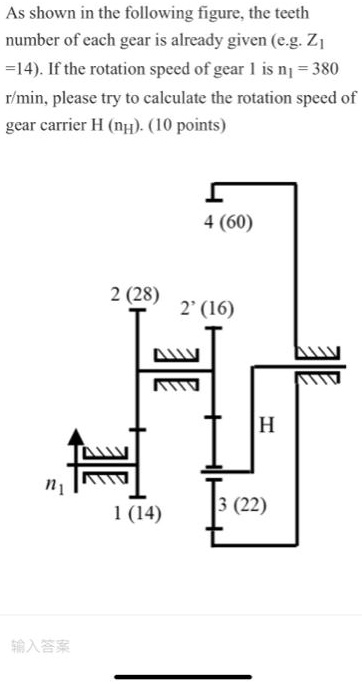 SOLVED: As shown in the following figure. the teeth number of each gear is already given (e g.Z1 ...