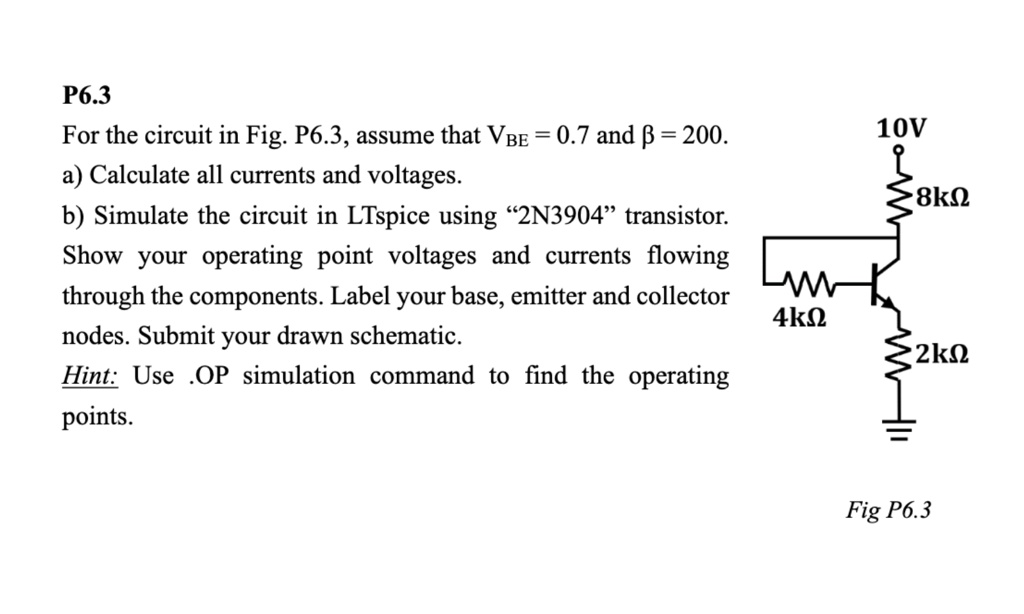 p63 for the circuit in fig p63 assume that vbe 07 and beta 200 a calculate all currents and ...