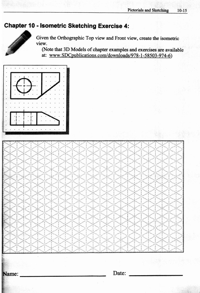 Pictorials and Sketching Chapter 10 - Isometric Sketching Exercise 4 ...