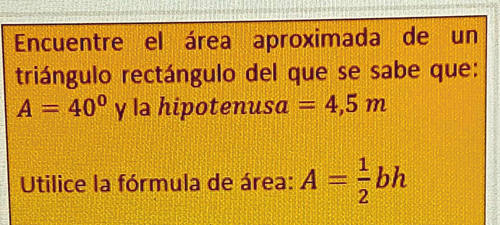 SOLVED: como poder resolver este problema Encuentre el área aproximada ...