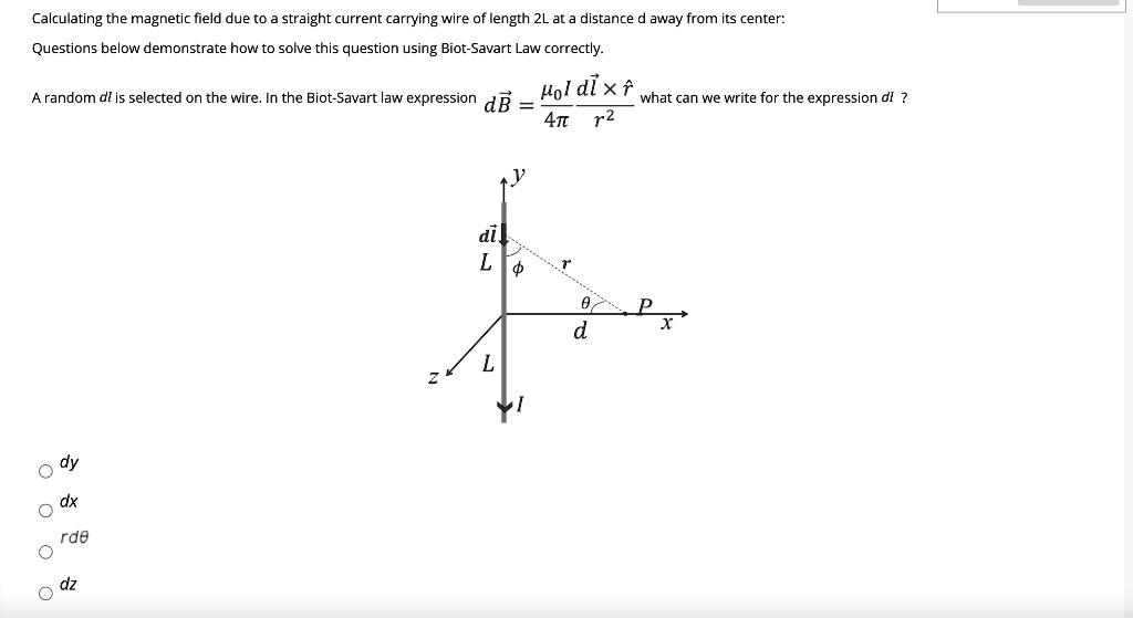 SOLVED: Calculating the magnetic field due to a straight current ...