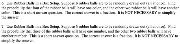 SOLVED:Use Rubber Balls in a Box Setup. Suppose rubber balls are to be ...